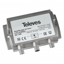 Line amplifier for satellite Terrestrial pass-through
