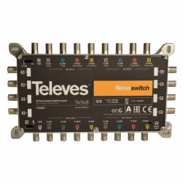 NevoSwitch equipped with 9 QUAD inputs and 8 outputs