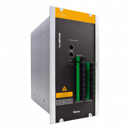 8-output YEDFA optical amplifier with WDM 1550 nm, Po 20 dBm
