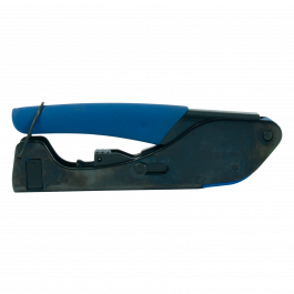 Compression tool for "F" and "IEC" types straight connectors