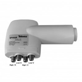 Quattro LNB für Multifeed 3° 4 Ausgänge: HH/VH/HL/VL