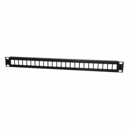 Panel para Rack 19" 1U, con capacidad de hasta 24 adaptadores "RJ45"